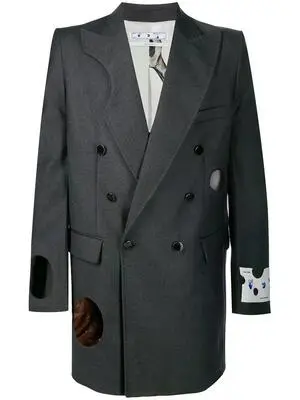 Off-White Meteor Cut-out Blazer - Grey