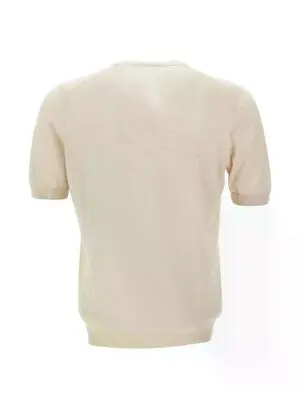 GRAN SASSO Crew-neck Short-sleeve Sweater - Neutrals