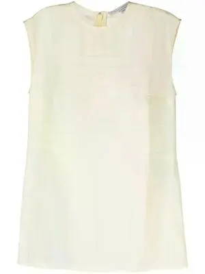 Stella McCartney Sleeveless Silk Blouse - Yellow