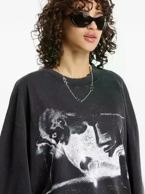 Off-White Graphic Print Mini T-shirt Dress