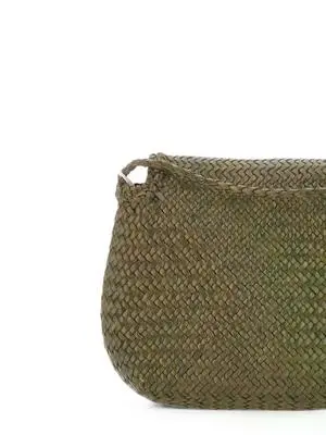 Dragon Diffusion Mini City Woven Leather Cross Body Bag - Green