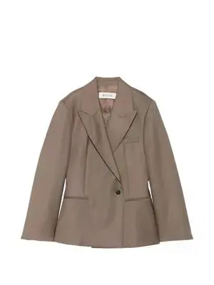 RÓHE Peak-lapel Single-breasted Blazer - Brown
