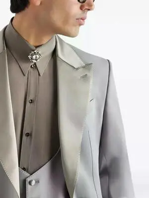 Dolce & Gabbana Sicilia Light Single-breasted Micro-rib Tuxedo Jacket
