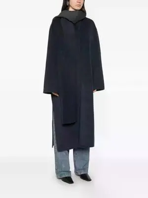 ALICIA AUDREY Camilla Scarf-detail Coat - Blue