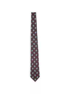 Kiton Paisley-pattern Tie - Brown