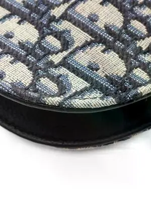 Dior 2010s Saddle Oblique Monogram Crossbody Bag - Blue