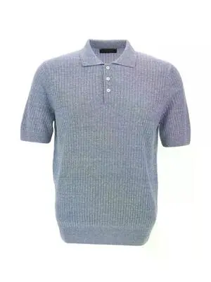 GRAN SASSO Ribbed-knit Polo Shirt
