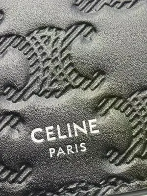 Celine 2020s Triomphe Embossed Card Case