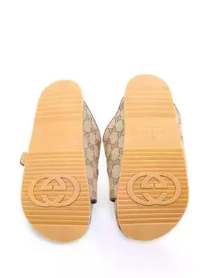 Gucci 2010s Gg Canvas Buckle Slide Sandals - Neutrals