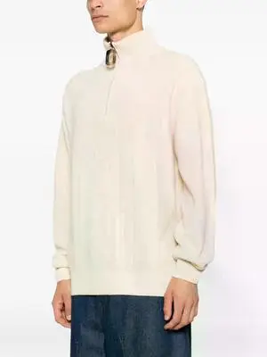 JW Anderson Half-zip Ribbed-knit Sweater