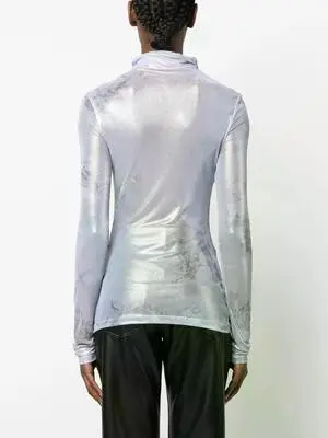 Off-White Twist-effect Shiny Top