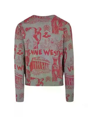 VIVIENNE WESTWOOD Orb Embroidery V-neck Sweater