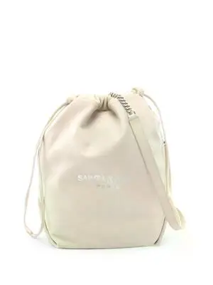 Saint Laurent 2000s Teddy Leather Bucket Bag - Neutrals