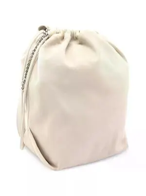 Saint Laurent Leather Bucket Bag - Neutrals