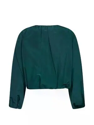 Max Mara Gathered-hem Zip-up Jacket - Green