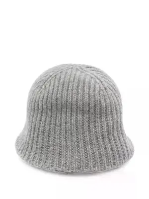 Miu Miu Ribbed-knit Logo-patch Beanie Hat