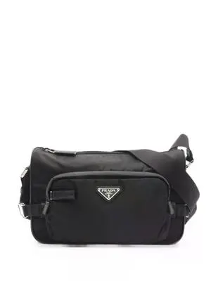 Prada 2020s Medium Re-nylon Saffiano Leather Shoulder Bag