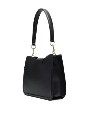 Moschino Logo-plaque Shoulder Bag - Black