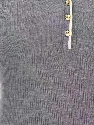 Elisabetta Franchi Ribbed-knit Logo-embroidered Polo Shirt