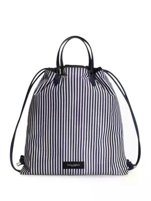 Dolce & Gabbana Essenza Poplin Shopping Bag - Blue