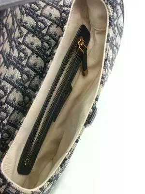 Dior 2010s Oblique Saddle Shoulder Bag - Blue