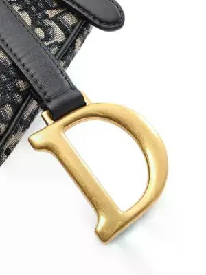 Dior 2010s Oblique Saddle Shoulder Bag - Blue
