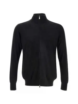 DELLA CIANA Zip-up Knitted Cardigan - Black