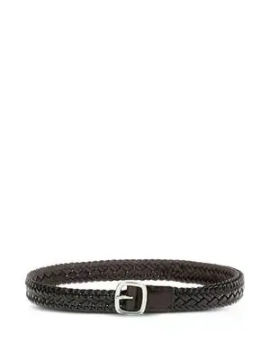 Hereu Braided Calf Leather Belt Brown