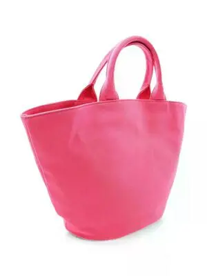Prada 2010s Canapa Logo Tote Bag - Pink