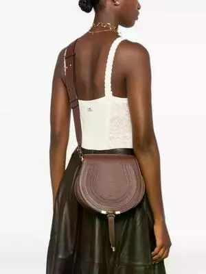 Chloé Marcie Grained-leather Shoulder Bag - Brown