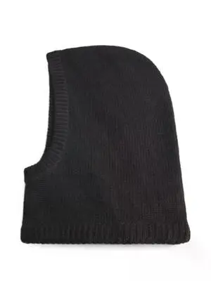 LISA YANG Astri Ribbed Balaclava Hat - Brown