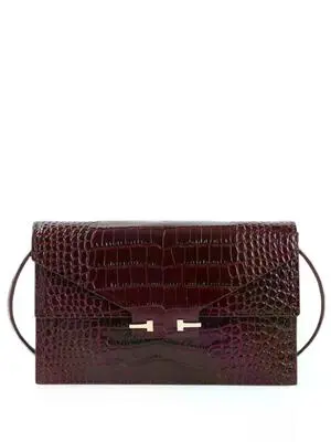 TOM FORD Mini Croc-effect Leather Clutch Bag - Red