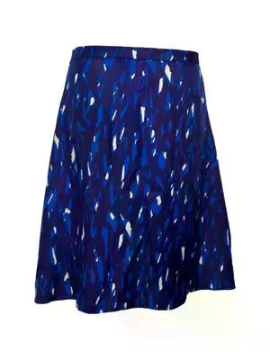 Balenciaga Printed A-line Skirt - Blue