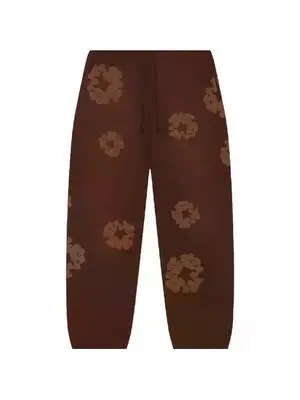DENIM TEARS Cotton Wreath Track Pants - Brown