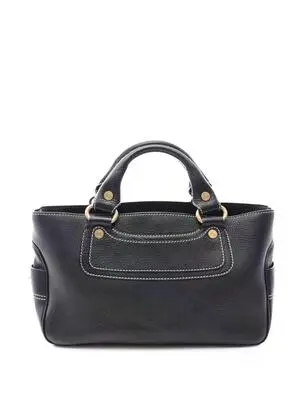 Celine 2002 Leather Boogie Handbag - Black