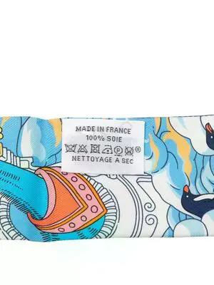 Hermès 2021-2026 Sur Mon Nuage Silk Twilly Scarf Scarves - Blue