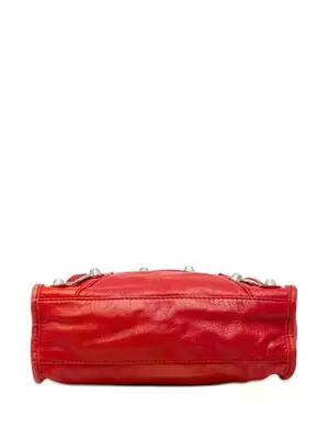 Balenciaga Mini Lambskin Motocross Satchel - Red