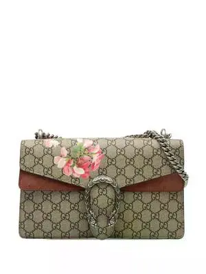 Gucci Gg Supreme Blooms Dionysus Shoulder Bag - Neutrals