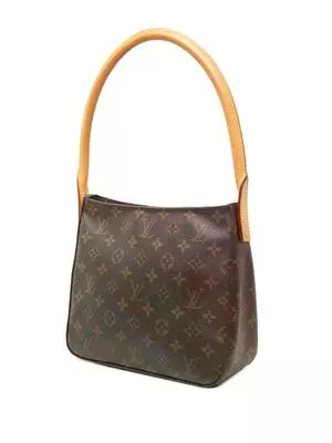 LOUIS VUITTON 2002 Monogram Looping Mm Shoulder Bag - Brown