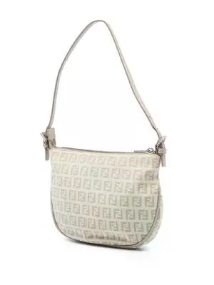 Fendi 2000-2010 Zucchino Canvas Shoulder Bag - Neutrals