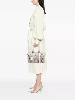 Fendi 2000-2010 Multicolor Zucca Spalmati Forever Boston Bag