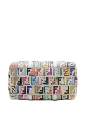 Fendi 2000-2010 Multicolor Zucca Spalmati Forever Boston Bag