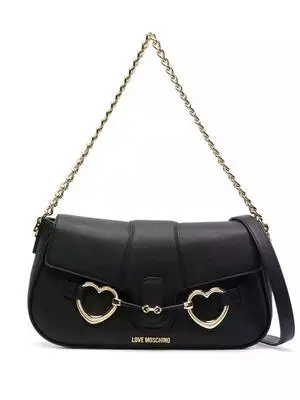 Moschino Logo-plaque Shoulder Bag - Black