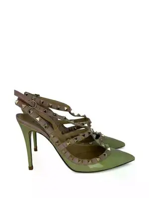 Valentino Garavani Rockstud Ankle Strap Sandals - Green