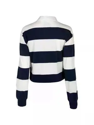 Denimist Long-sleeve Striped Polo Top