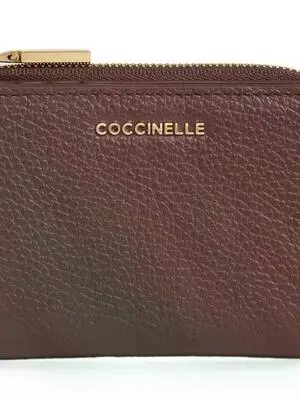COCCINELLE Metallic Grained Leather Wallet