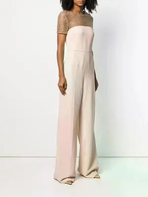 Stella McCartney Mesh Panel Jumpsuit - Neutrals