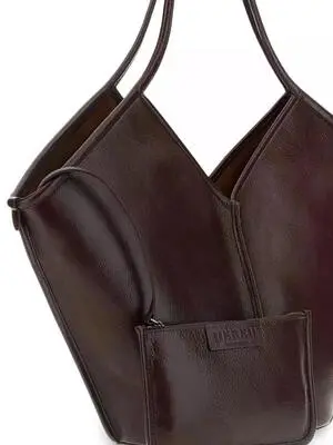 Hereu Calella Leather Shoulder Bag - Red