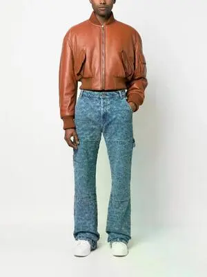Off-White Floral-embroidery Carpenter Jeans