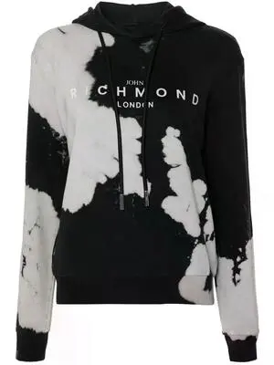 John Richmond Logo-print Cotton Hoodie - Grey